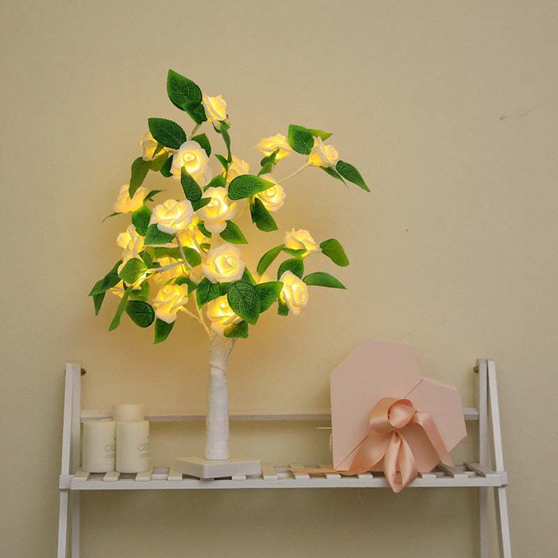 LED Table Lamp Light Rose Flower Tree | StarkTrends